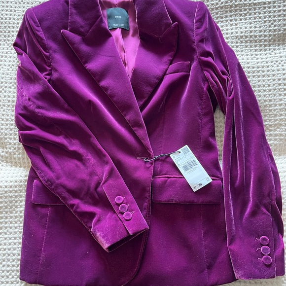 Mango | Jackets & Coats | Mango Purple Blazer | Poshmark